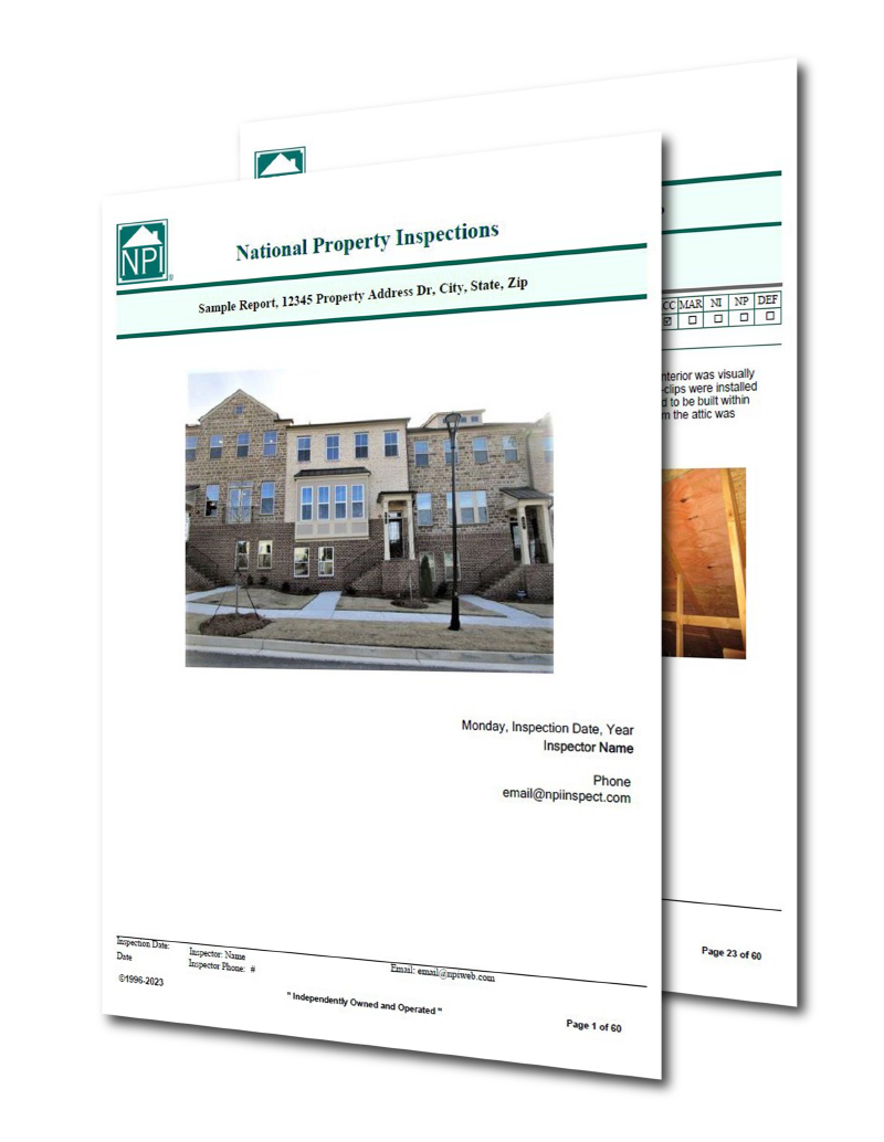 Sample Home Inspection Report | National Property Inspections®